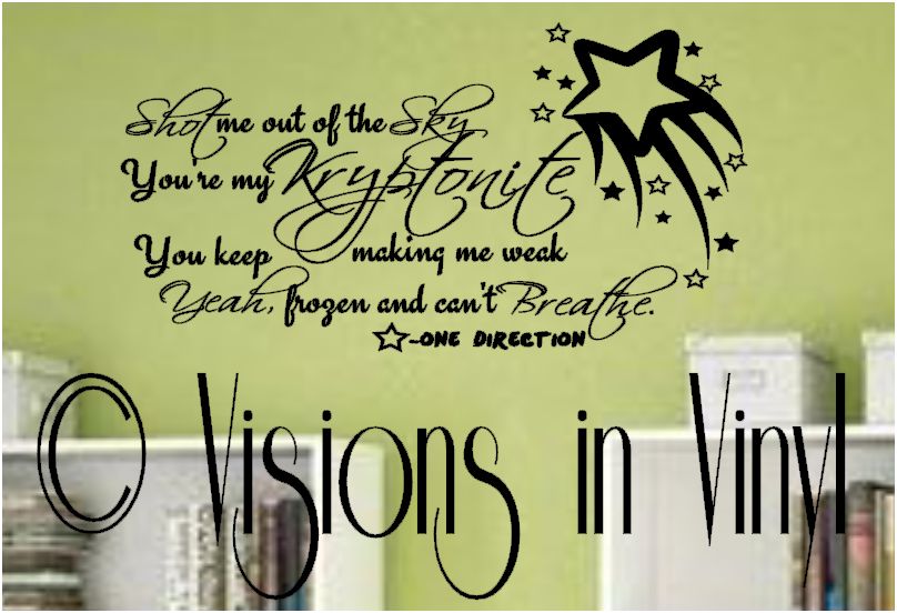 Kryptonite One Direction Decal on Luulla
