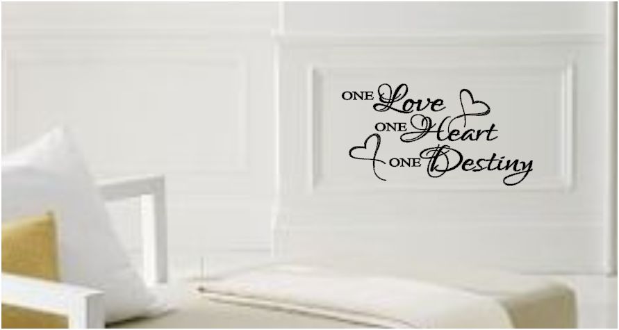 One Love One Heart One Destiny Vinyl Decal on Luulla